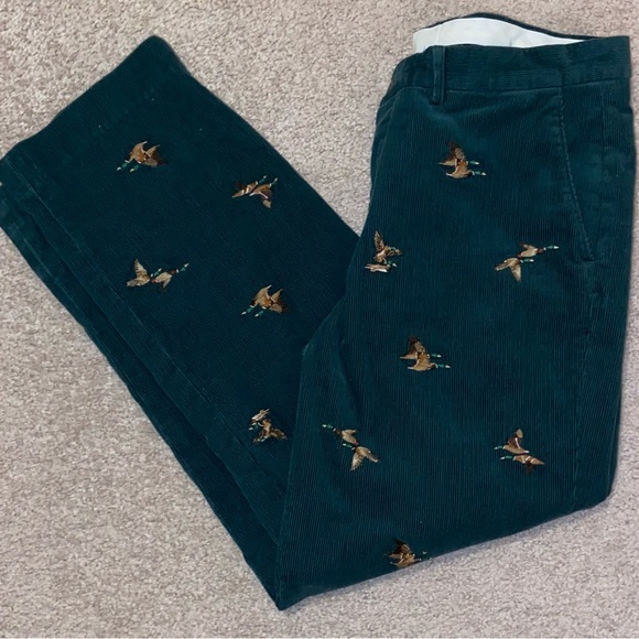 Ralph Lauren | Pants | Vintage Mens Ralph Lauren Embroidered Duck Mallard Green Corduroy Pants ...